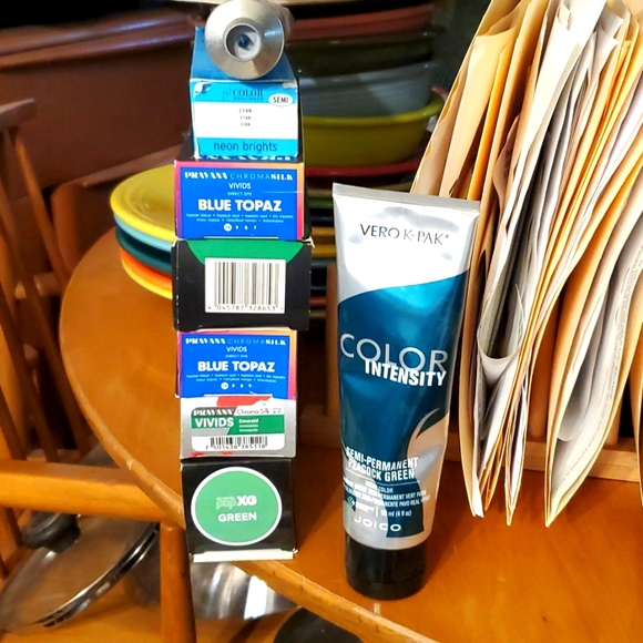 varied | Hair | 8 Tubes Hair Color Primary Colors Blue Green | Poshmark